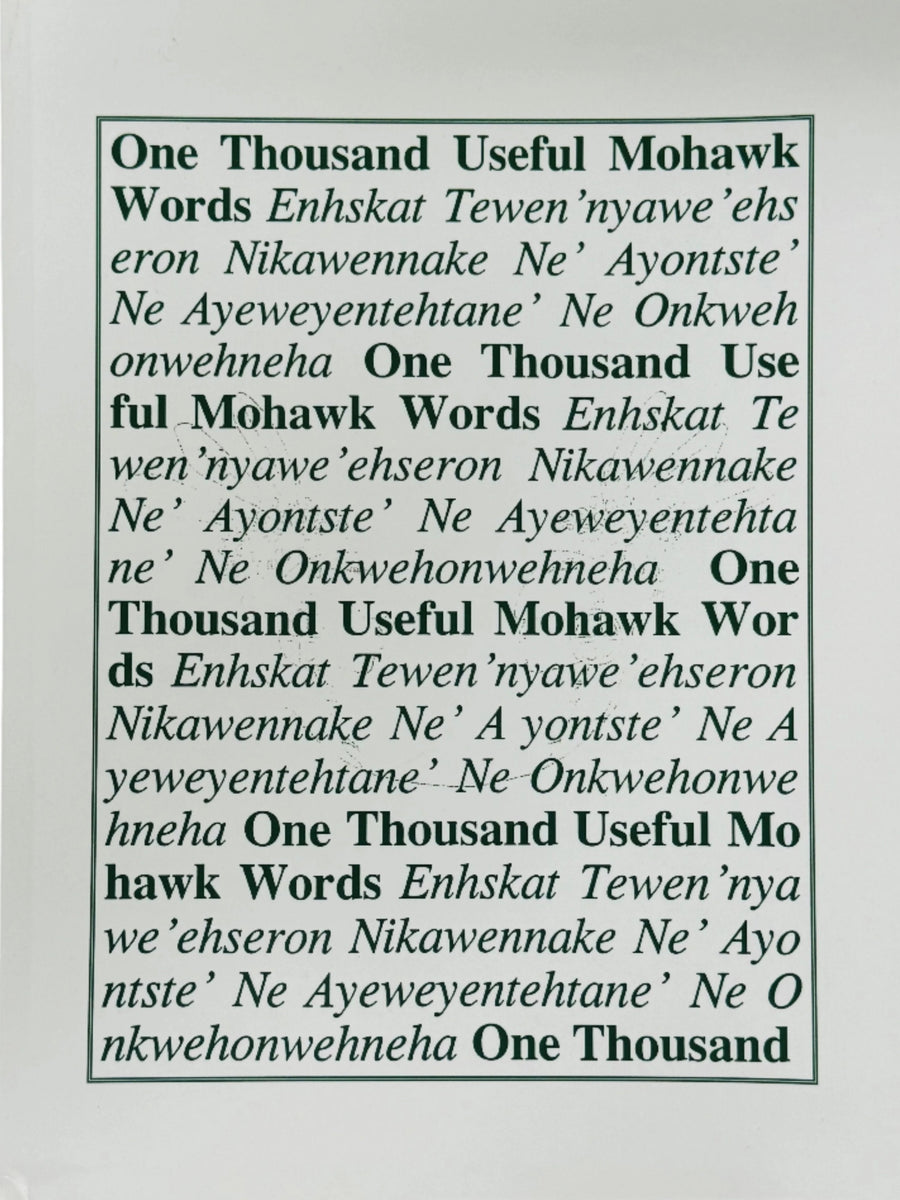 One Thousand Useful Mohawk Words: By David K Maracle – Audio-Forum
